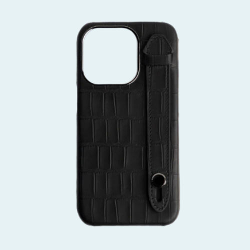Buy Double A Cases Crocodile With Strap Case for iPhone 16 Pro - Black ...