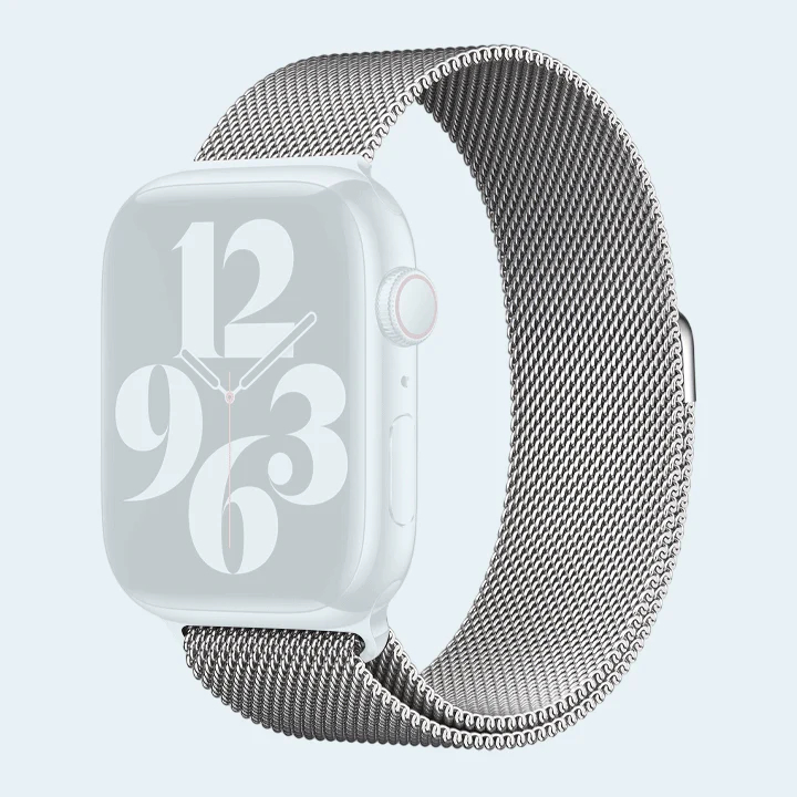 Buy Apple Watch Strap Milanese Loop 45mm | Stainless steel - Silver in ...