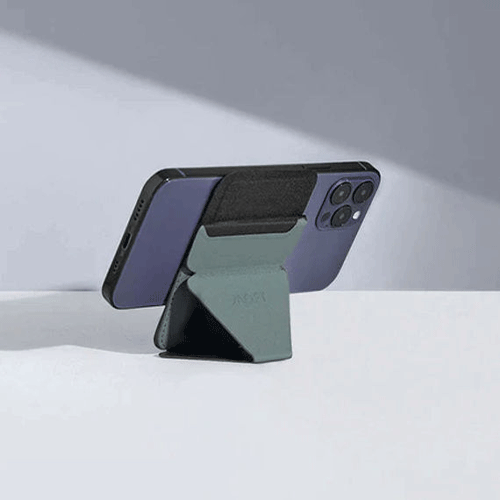 Buy Moft Snap On Phone Stand & Wallet (Grey) in Qatar - Phonebooth.Qa